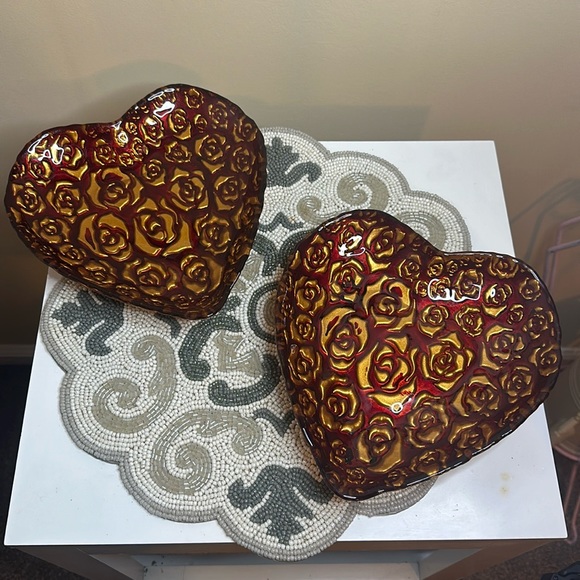 Other | Arda Glassware Heart Shaped Hearts Set Of 2 | Poshmark